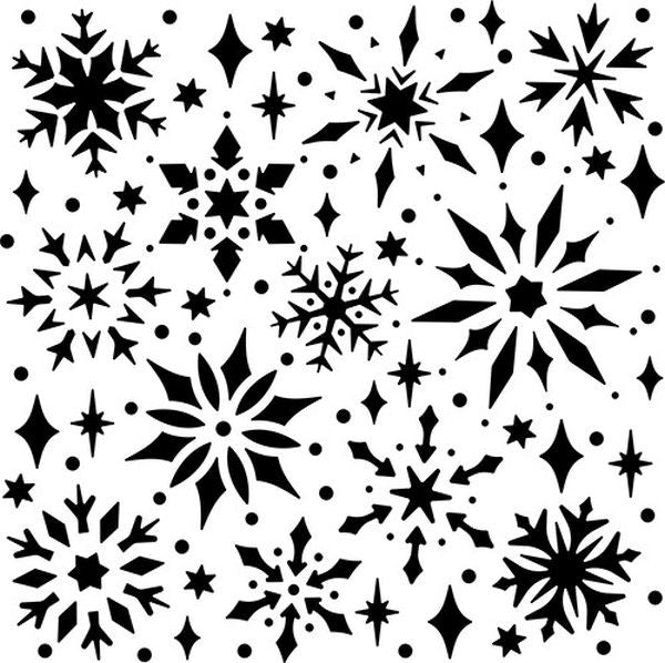 Snowflake Sparkles - 6x6 Stencil – Scrap Addicts